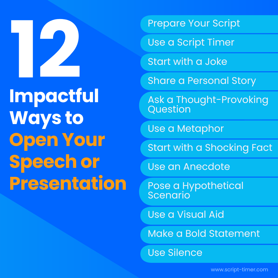 12 Impactful Ways to Open Your Speech or Presentation